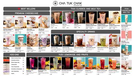 Cha Tuk Chak Philippines Menu And Prices [september 2024] Philmenu