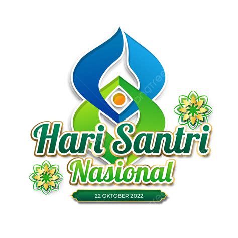 Greeting Text Hari Santri 2022 With Logo Resmi Hsn Hari Santri 2022