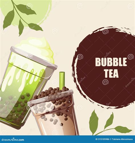 Background With Bubble Tea Bubble Tea With Tapioca In Plastic Cups Boba Tea Web Banner