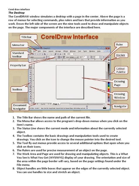 The Desktop Corel Draw Interface Pdf Menu Computing Window