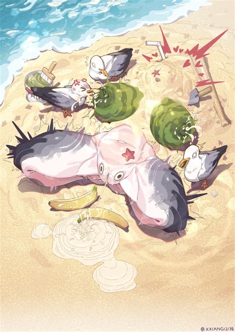 Rule 34 Absurdres Anger Vein Artist Name Banana Beach Bird Biting