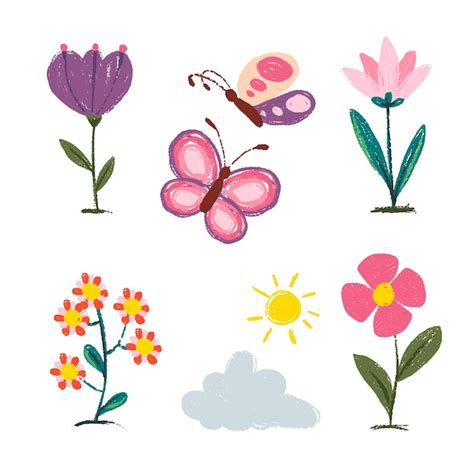 Free Vector Hand Drawn Chalk Illustration