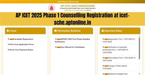 Ap Icet 2025 Phase 1 Counselling Registration Start At Icet Education News