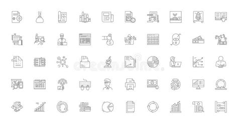 Analytics Ideas Linear Icons Line Signs Set Vector Collection Stock Vector Illustration Of