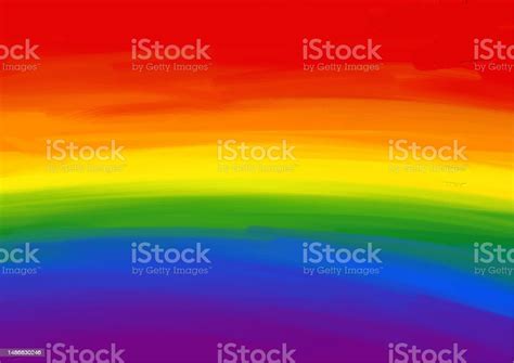 무지개 유성 페인트 브러시 스타일 수채화 배경입니다 Lgbt 프라이드의 달 수채화 질감 개념 벡터 무지개에 대한 스톡 벡터 아트