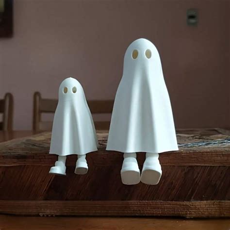 Halloween Decoration 1pc 3d Printed Standing Ghost Statue Halloween Decoration Spooky Swinging