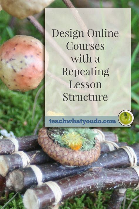 Design Online Courses With A Repeating Lesson Structure Teach What You Do