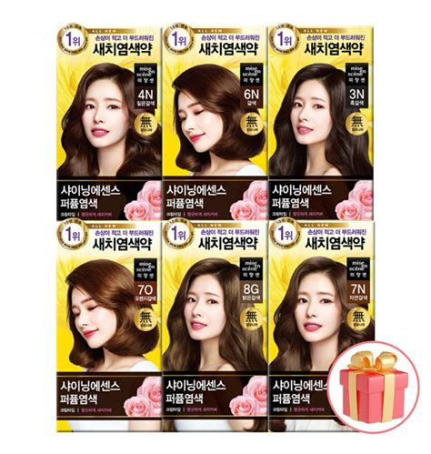 1 1 미쟝센 샤이닝에센스 염색약 모음전 6종 새치용 크림염색 티몬