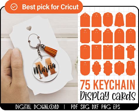 75 Keyring Display Card Svg Bundle Keyring Display Card Etsy