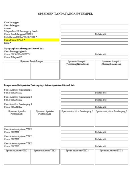 Form Spesimen Ppg Pdf