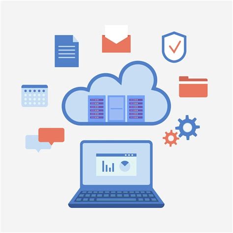 Premium Vector Business Cloud Computing 2d Vector