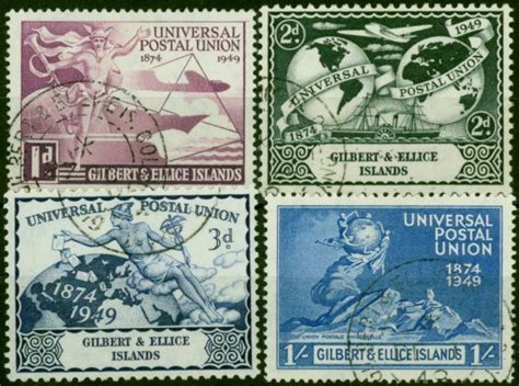 Gilbert And Ellice Islands 1949 Upu Set Of 4 Sg59 62 V F U Stamps