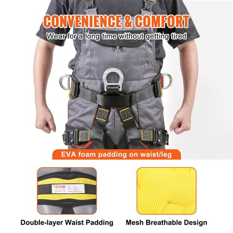Vevor Half Body Safety Harness Manual Tree Climbing Harness