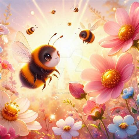 Bumblebee Buzzing From One Flower To Another 1 By Rebeltouille On Deviantart