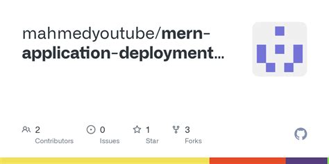 GitHub Mahmedyoutube Mern Application Deployment Tutorial