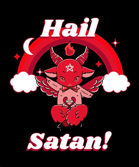 Hail Satan Design Etsy