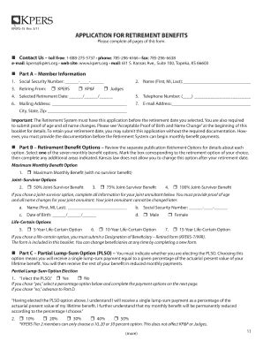 Fillable Online Retirement Application Booklet PCMS Fax Email Print