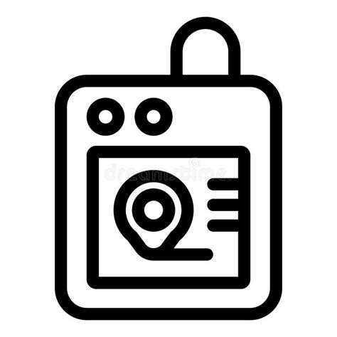 Gps Tracker Showing Location With Pin On Screen Stock Vector