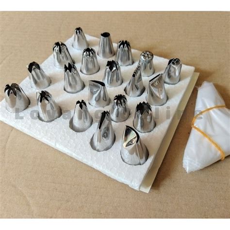 Jual SPUIT WILTON SPUIT LOKAL STAINLESS 20 MACAM ISI 20 PCS FREE
