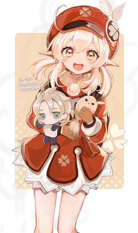 Klee Dodoco And Albedo Genshin Impact Drawn By Taihoout Danbooru