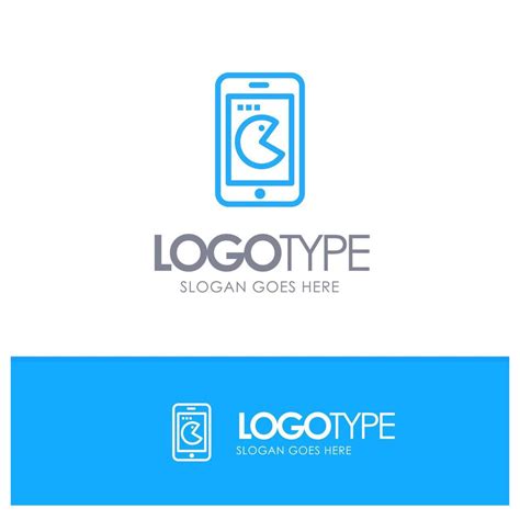Buy Mobile Phone Hardware Blue Logo Line Style 18006563 Vector Art At