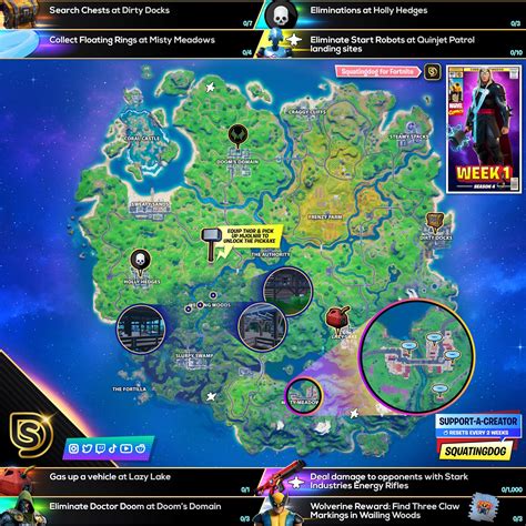 Fortnite Chapter 2 Season 4 Week 1 Challenges Cheat Sheet