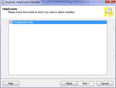 Inventor Net Help Event Handler Wizard Inventornetaddinwizard