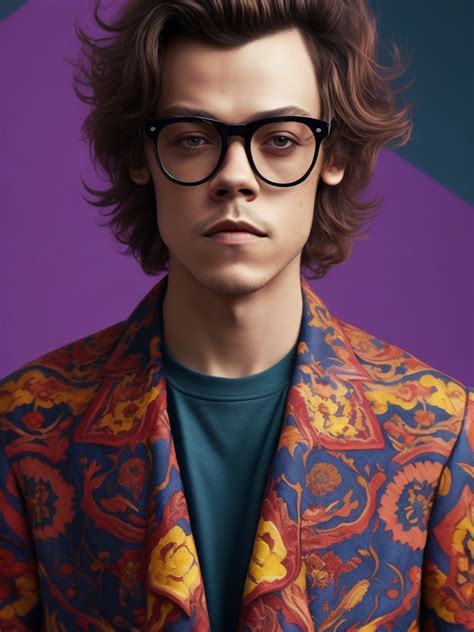 Premium Free Ai Images Harry Styles Wearing Brightly Patterned Jacket