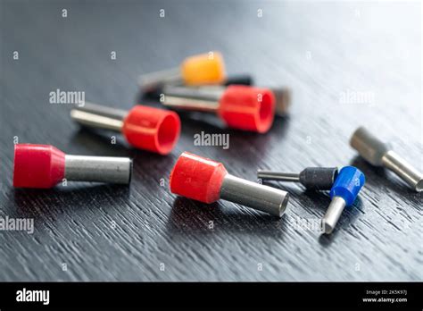 Coloured Sleeves Crimp Terminals For Different Wire Sizes Stock Photo Alamy