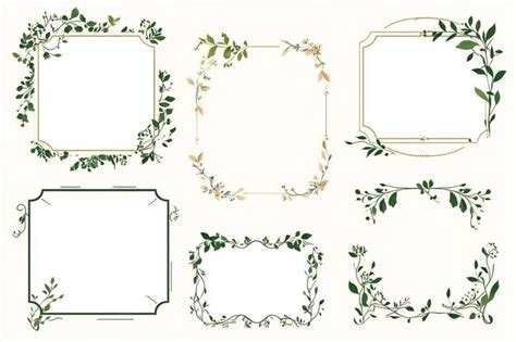 Simple Rectangular Frame Borders Decorative Premium Ai Generated Vector