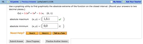 Solved Use A Graphing Utility To Find Graphically The Chegg