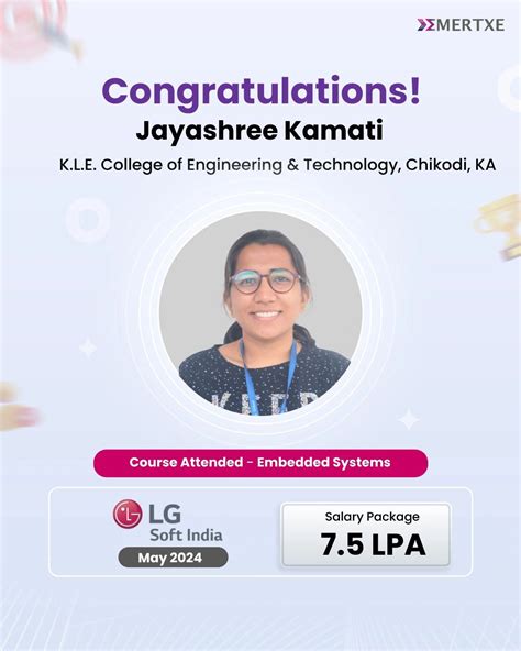 Rutuja Holkar On Linkedin Lgsoftindia Emertxe Newjob Careergrowth Congratulations