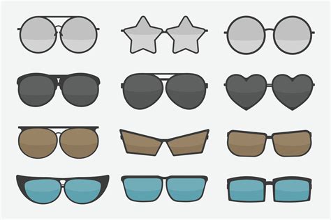 Set Of Different Glasses Icons 2454655 Vector Art At Vecteezy