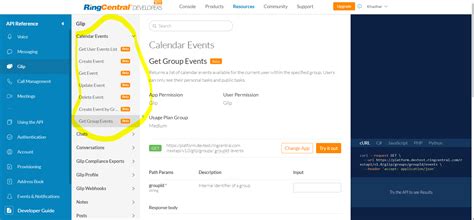 ringcentral glip api site title