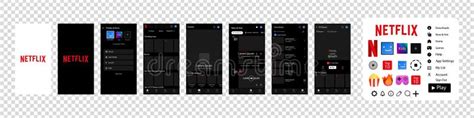 Netflix Interface With Button Netflix Screen Social Media Social