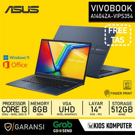 Jual Asus Vivobook 14 A1404za Vips354 I3 1215u 8gb Ddr4 512gb Nvme