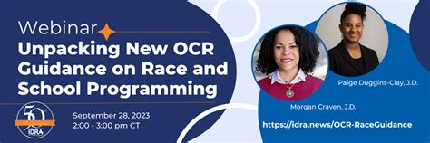 Webinar Unpacking New OCR Guidance On Race And Babe Programming IDRA