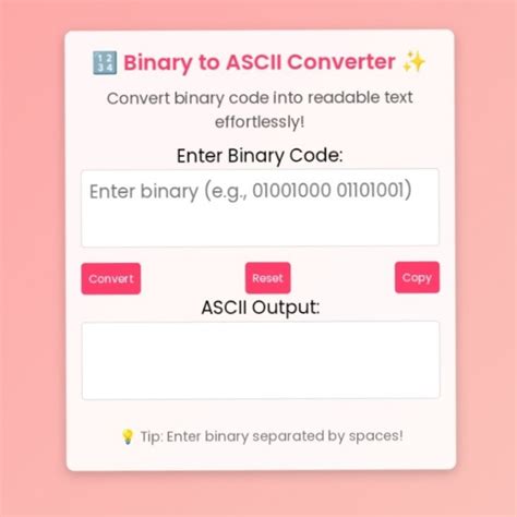 🚀 Binary To Ascii Converter Fast Accurate And Includes Full Code