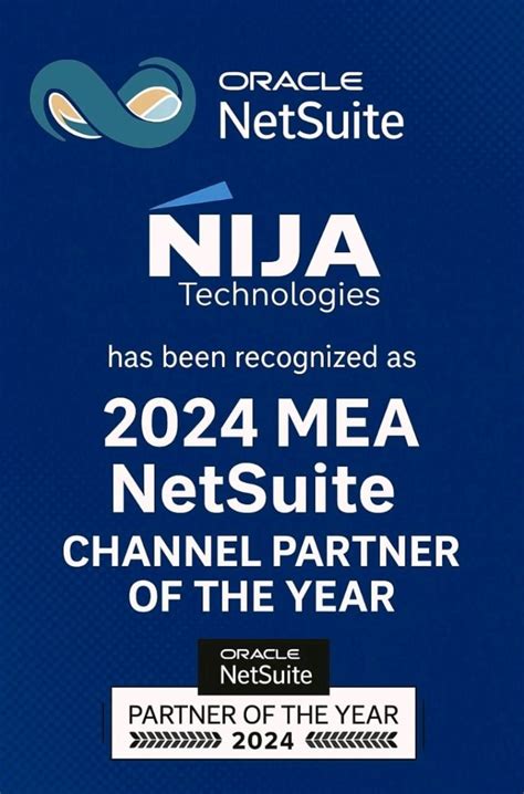 Oraclenetsuite Nijatechnologies Netsuitepartner Partneroftheyear… Mohammed Waseemuddin