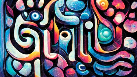 Premium AI Image | A colorful painting with the words " the word " on ...