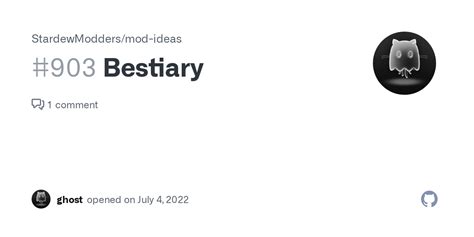 Bestiary · Issue 903 · Stardewmoddersmod Ideas · Github