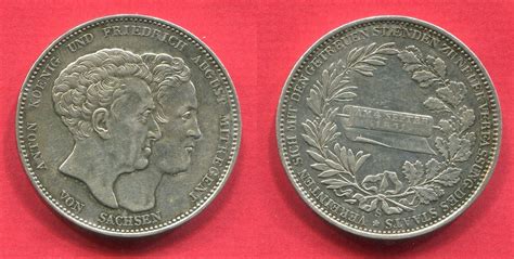 Sachsen Taler Speciestaler 1831 Verfassung USA EF Cleaned | MA-Shops