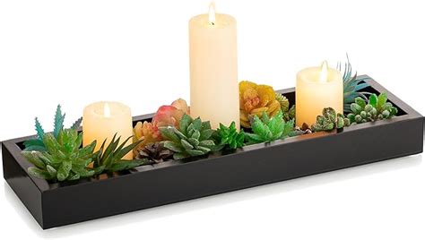 Hanobe Rectangular Long Narrow Tray Black Decorative