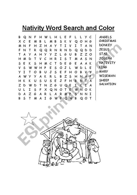 Free Printable Nativity Word Search Word Search Maker