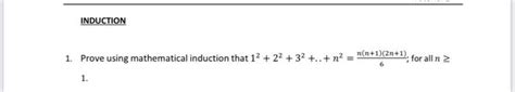 solved 1 prove using mathematical induction that