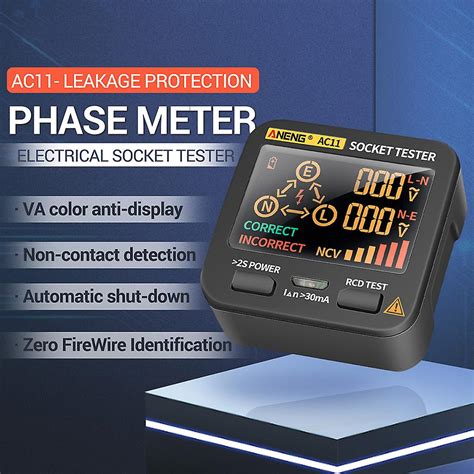 Outlet Tester Lcd With Voltage Display Rcd Receptacle Socket Tester Circuit Analyzer Polarity