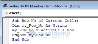 How To Get Row Number Of Current Cell In Excel 4 Quick Ways