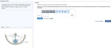 Solved The Planetary Gear A Is Pinned At B Link Bc Rotates