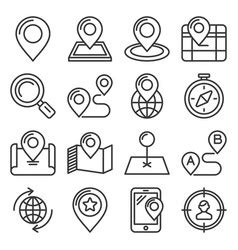 Map Pointer Icons Set Royalty Free Vector Image