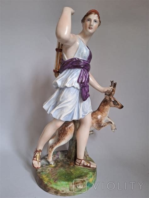 Фарфоровая статуэтка Дианы богини охоты Limoges Франция 115733188 купить на Violity